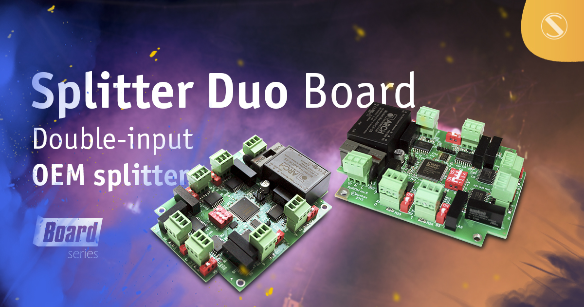 Splitter Duo Board - OEM DMX splitter with 2 separate inputs